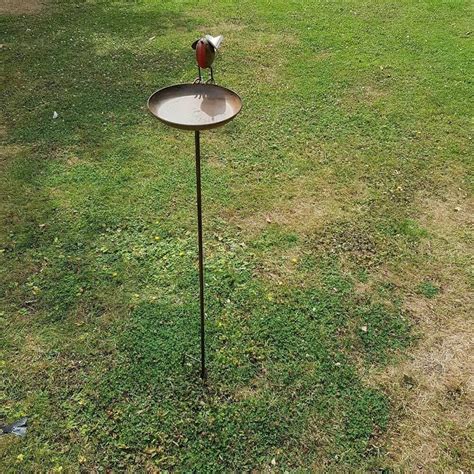 Robin Bird Bath On Tall Spike Burgess Home And Garden