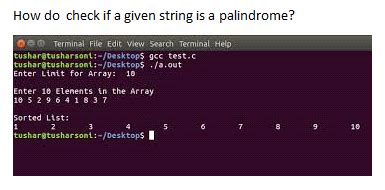 Solved How Do Check If A Given String Is A Palindrome Chegg