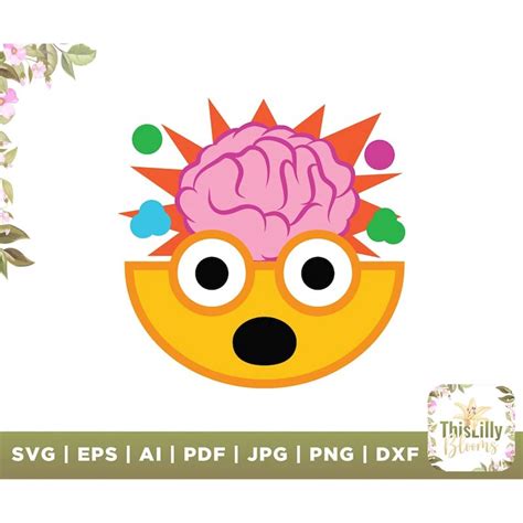 Emoji Clipart Emoji Brain Burst Smiley Vector Emojis Lay Inspire
