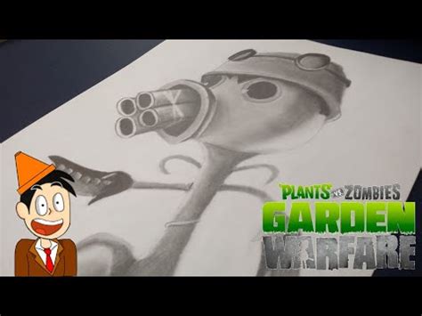 Como Dibujar Al Lanzaguisantes De Pvz Garden Warfare Axel Art Youtube