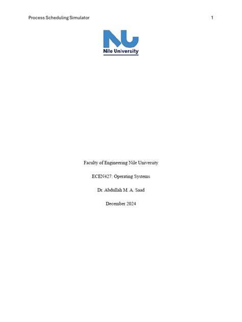 Process Scheduling Simulator Pdf Scheduling Computing Computing