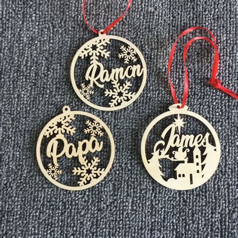 Christmas Wooden Pendants Xmas Tree Hanging Ornaments Diy Wood Crafts