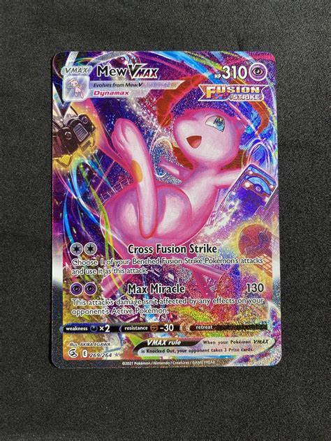 Mavin Mew VMAX 269 264 Alternate Alt Art Pokemon Fusion Strike Secret