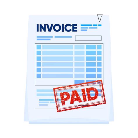 Premium Vector Paid Business Invoice Template Bill Form Price Invoice