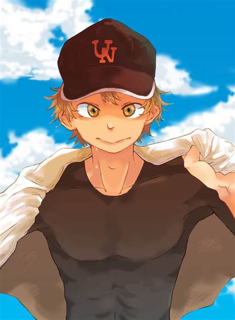 おお振り21卷记念ごま田的王牌投手振臂高挥插画图片 Bobopic