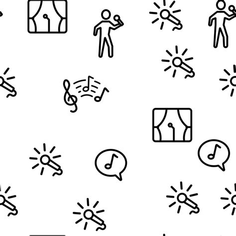 Different Singing Vector Seamless Pattern 18781815 Vector Art At Vecteezy