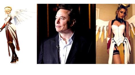 Elon Musk Posts A Hot Picture Of Amber Heard Dressed As Angelic