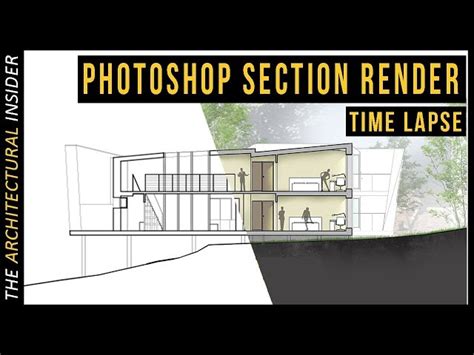 Section Photoshop Photoshop Architecture Youtube Easy Architectural