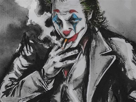 长沙子沐刺青纹身工作室毛笔水墨中国风手稿小丑joker长沙子沐刺青 站酷zcool