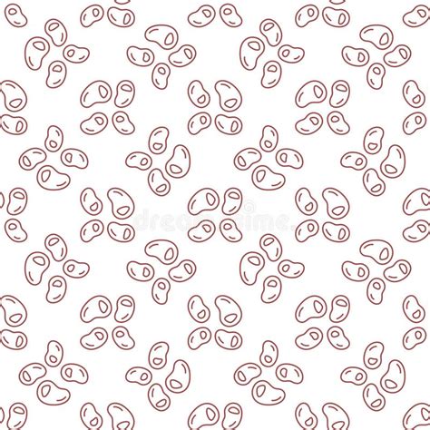 Bacteria Or Microbes Vector Concept Line Seamless Pattern Stock Vector