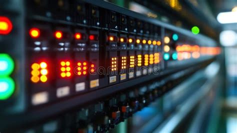 Server Rack Blinking Lights Showing Working Data Center Storage Stock Image Image Of Center