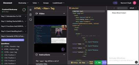 Day 9 Of Web Development Journey Semantic Html Css And Js Navneet Singh Posted On The Topic