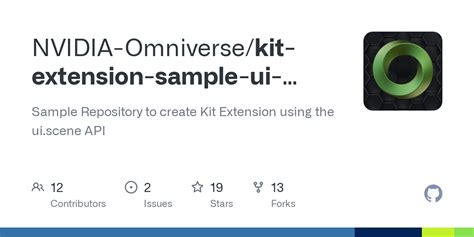 Github Nvidia Omniversekit Extension Sample Ui Scene Sample Repository To Create Kit