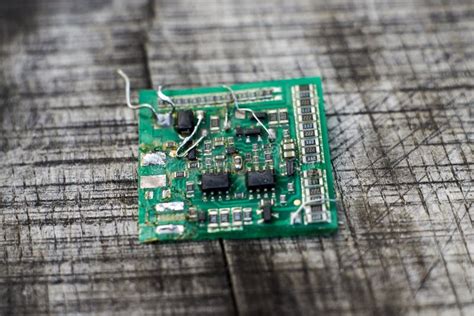 Circuit Board Macro Shot Reveals Small Electrical Trace And Smd