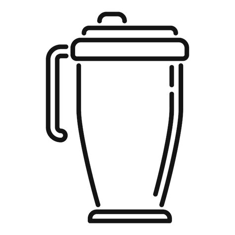 Premium Vector Insulated Thermo Cup Icon Outline Vector Coffee Mug