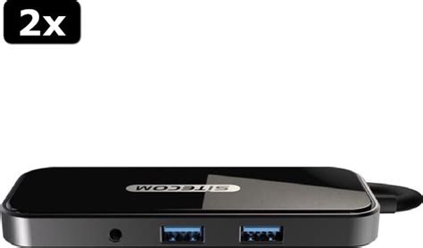 2x Sitecom Cn 393 Usb C Multiport Adapter Hdmi Usb C Usb C