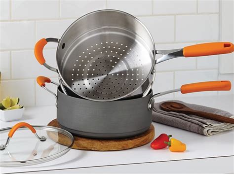 Stackable Hard Anodized 3 Pc Saute Set