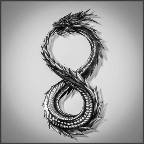 Dragon Eating Its Tail Tattoo Highly Detailed Tattoo Contest