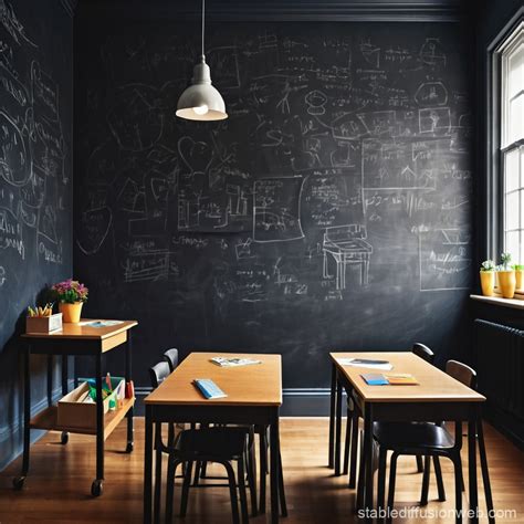 Dark 21st Century Classroom Wallpaper Stable Diffusion Online