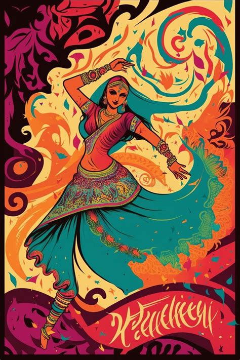 A Women Is Dancing Classical Dance Portrait Generative Ai Stock