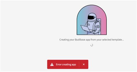 Error Creating App From Budibase Template · Budibase Budibase