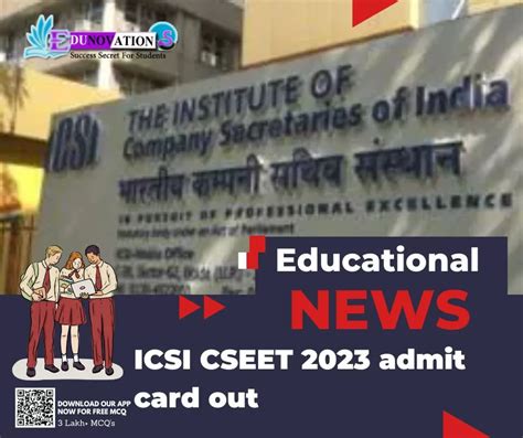 ICSI CSEET Admit Card Out Edunovations