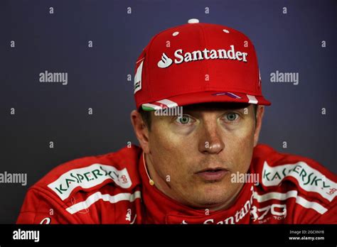Kimi Raikkonen FIN Ferrari In The FIA Press Conference British Grand