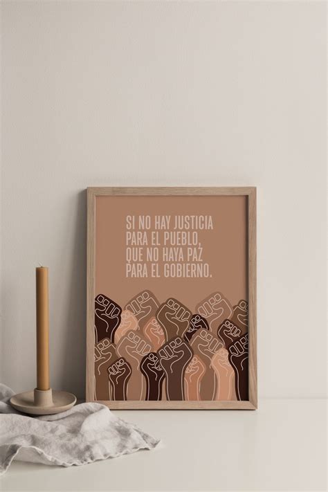 Physical Print Si No Hay Justicia Para El Pueblo Que No Haya Etsy