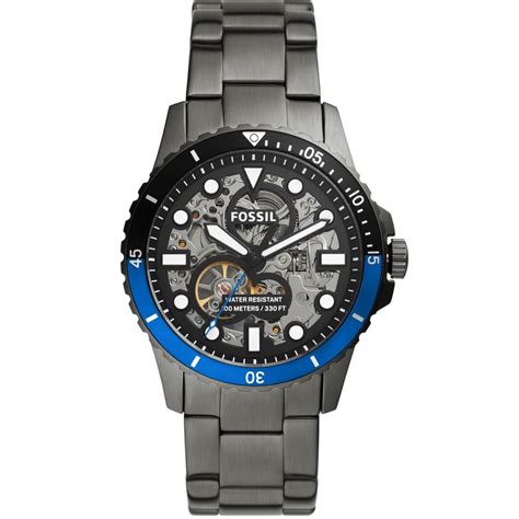 Fossil Fb 01 Automatic Smoke Stainless Steel Watch