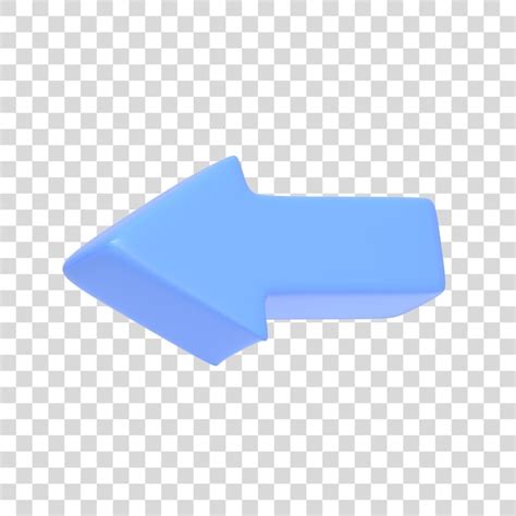 Icono De Flecha Azul Aislado Sobre Fondo Blanco Icono 3d Signo Y