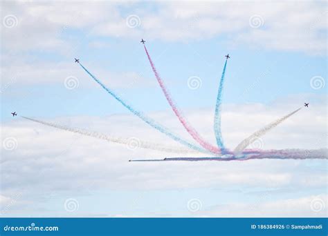 Raf Red Arrow Display Editorial Image 186384926