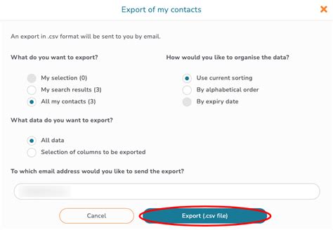 how do i export my contact list netim support