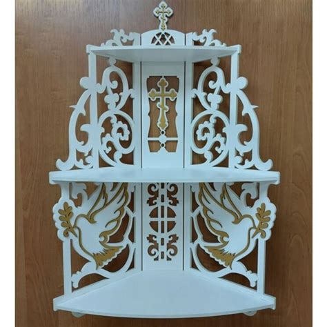 Кутова полиця для ікон біла 65х41х19см Id 1877275117 ціна 1755 ₴ купити на Prom Ua