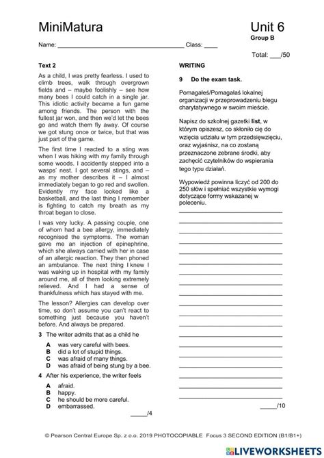 Focus 3 Unit 6 … Free Interactive Worksheets 6717758