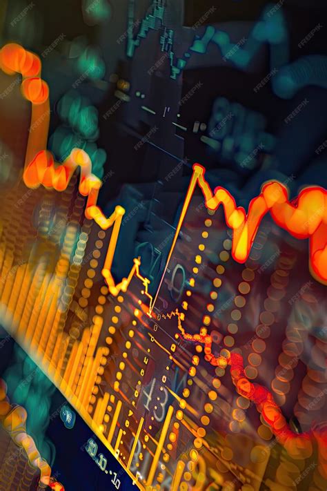 abstract technology financial graph data visualization analysis premium ai generated image