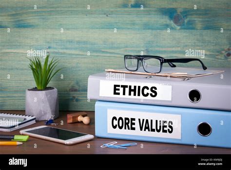 Core Values And Ethics Successful Business And Career Background Stock