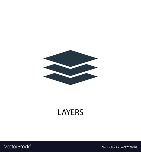 Layers Icon Simple Element Royalty Free Vector Image