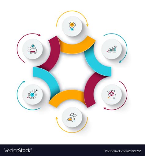 Abstract Element Cycle Diagram With Steps Vector Image