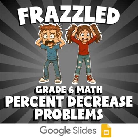 Percent Decrease Problems Frazzled Math Game No Prep Grade 6 Review