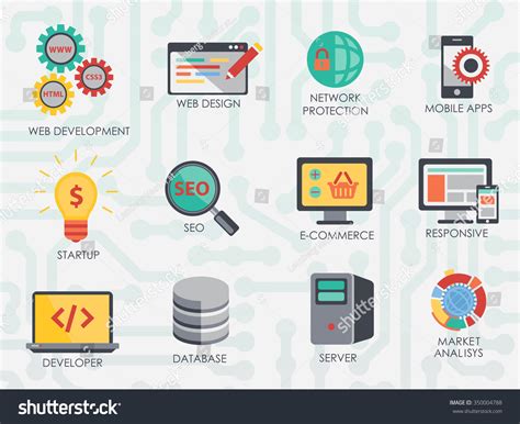 Programmer Software Developer Icons Set Isolated Stock Vector Royalty Free 350004788