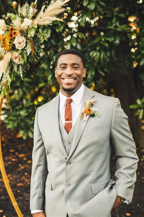 Rust Orange Wedding Suit