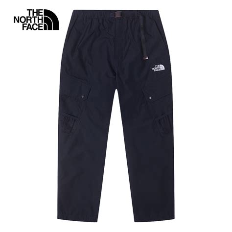 The North Face 北面 Ue男款藍色防水透氣附腰帶休閒衝鋒褲83pfrg1 Pchome 24h購物