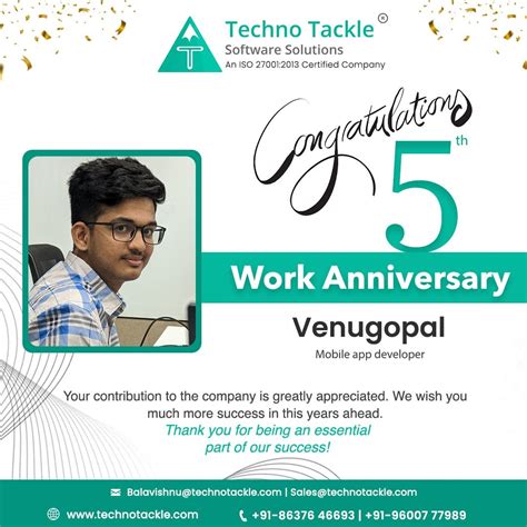Techno Tackle Software Solutions On Linkedin Workanniversary