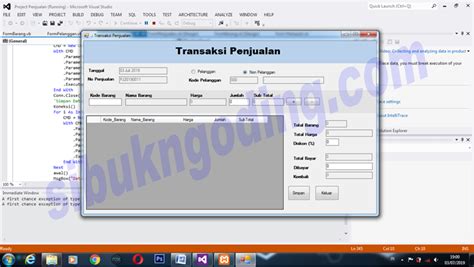 Aplikasi Penjualan Dengan VB Net Dan MariaDB V Membuat Form Transaksi Penjualan Part