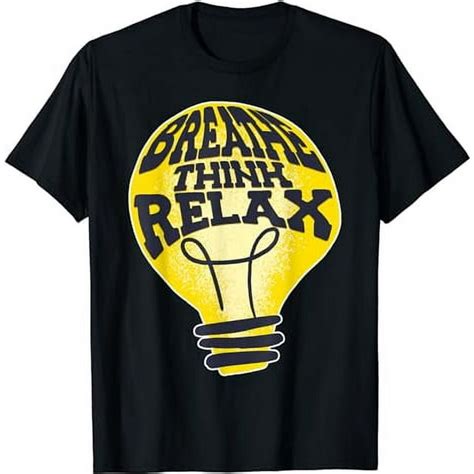 Breathe Think Relax National Stress Awareness Month Bulb T Shirt