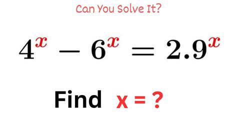 A Nice Exponential Problem How To Solve Youtube