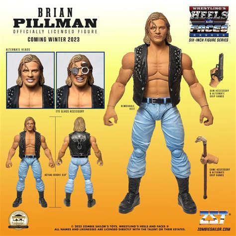 New Brian Pillman Heels And Faces 6 Inch Figure Photo Wrestling Figure News