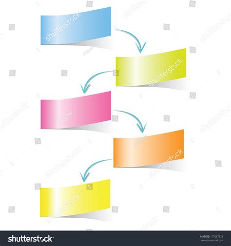 Process Flow Diagram Sticky Notes Concept Stock Vector Royalty Free 177067223 Shutterstock