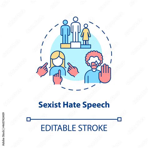 Sexist Hate Speech Concept Icon Human Rights Violation Abstract Idea