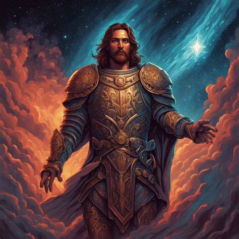 Crusader Resembling Traditional Depictions Of Jesus By Guilherme Gediz